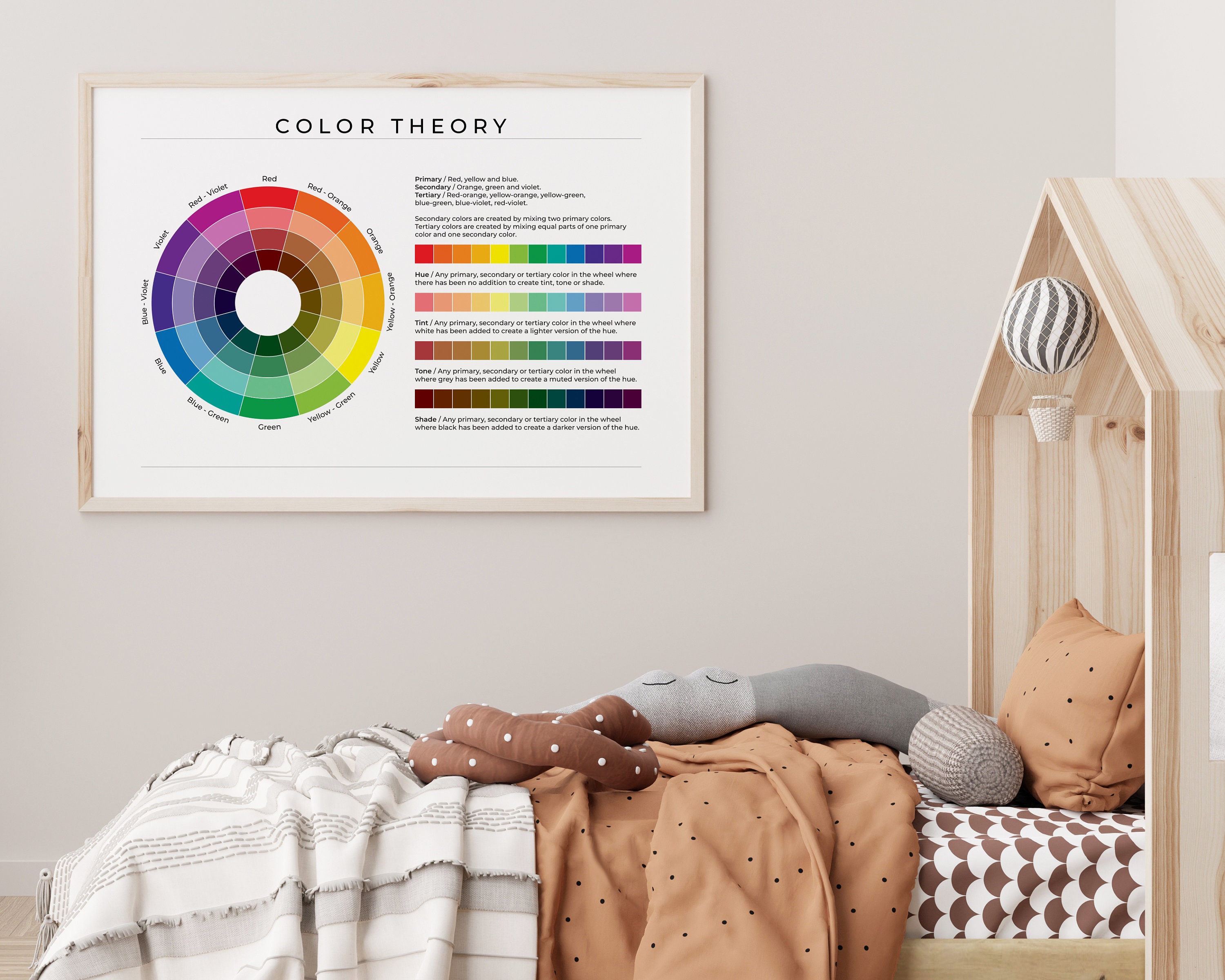 Color Theory on White American English Digital Printable Educational ...