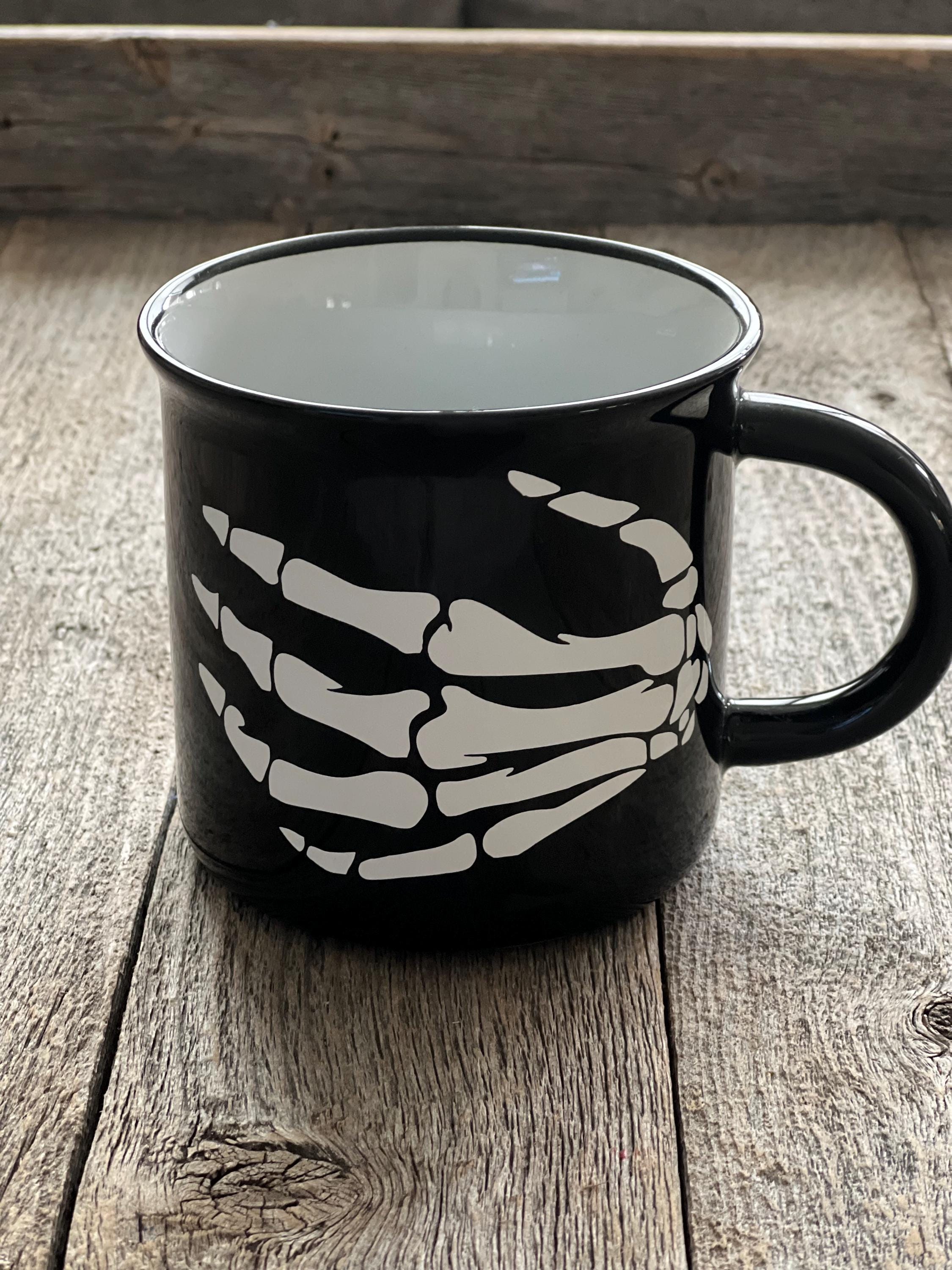 15oz Skeleton Hand Mug - Etsy