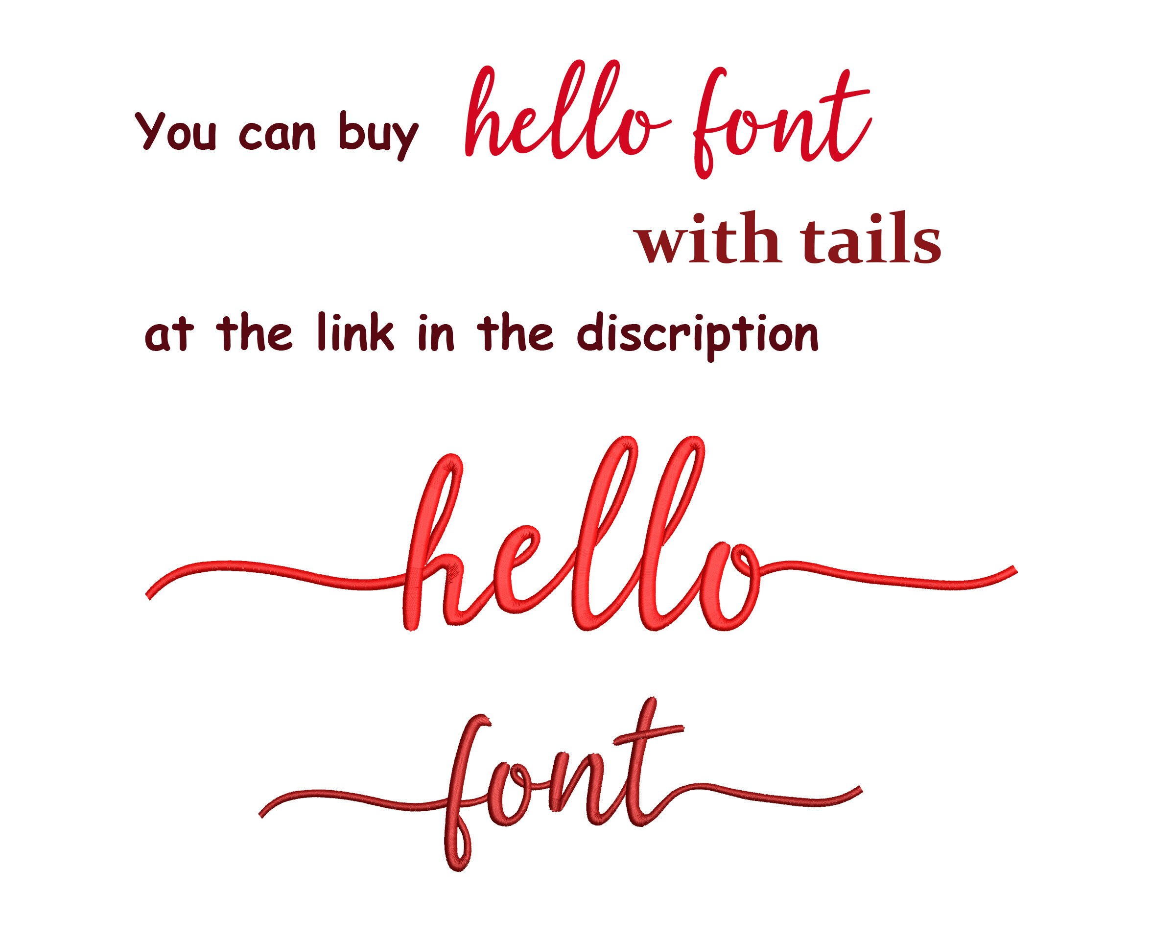 Hello Embroidery Fonts Bx Font Machine Embroidery Designs - Etsy