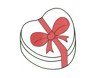 Present Embroidery Design Gift Box Quick Stitch Machine | Etsy