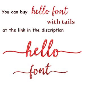 Hello Embroidery Fonts , Bx Font , Machine Embroidery Designs 5 Sizes ...