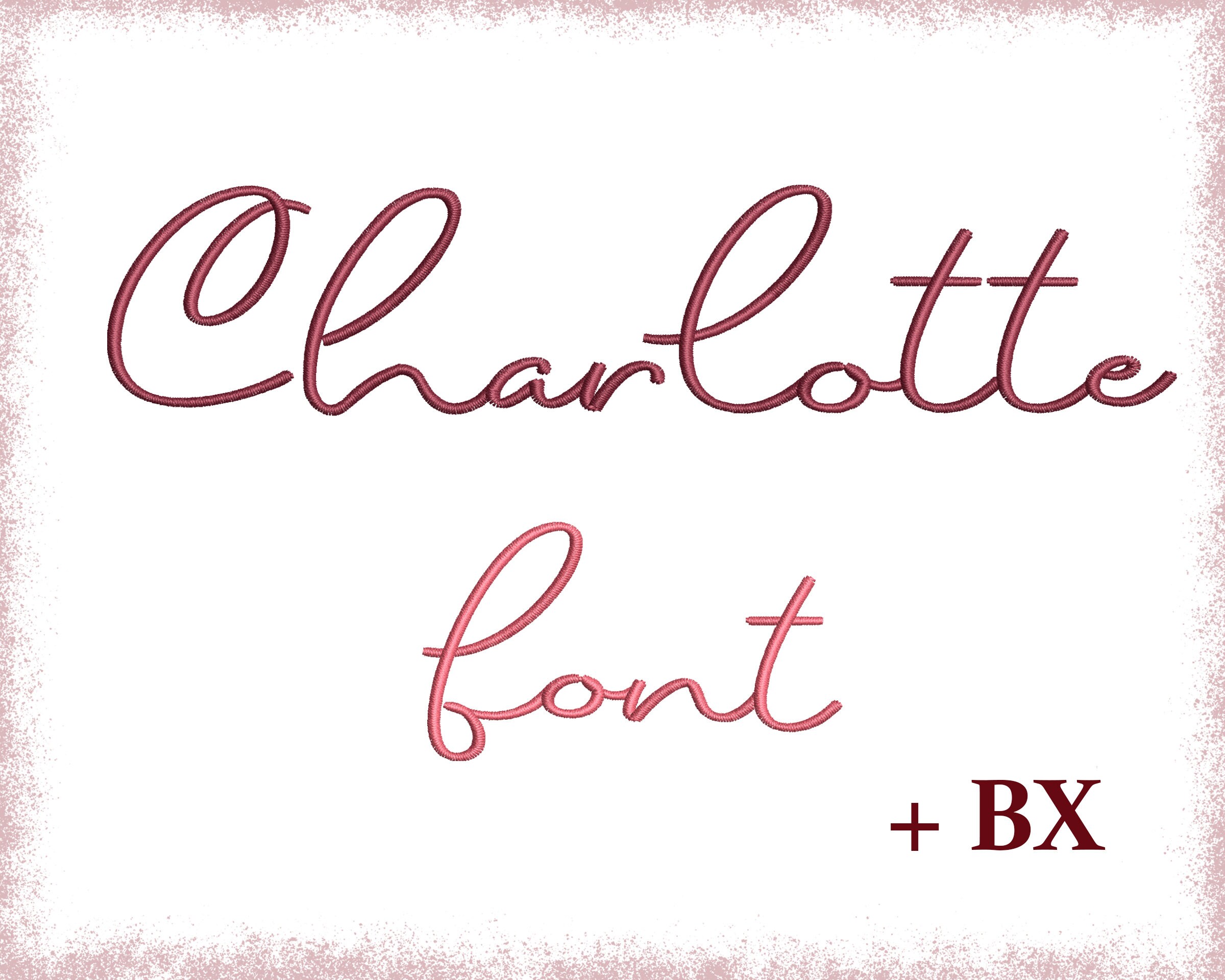 Valentine BX Script Embroidery Font Charlotte Machine - Etsy
