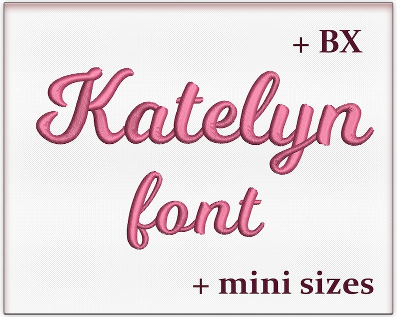 Script Embroidery Font Machine Embroidery Design Katelyn - Etsy