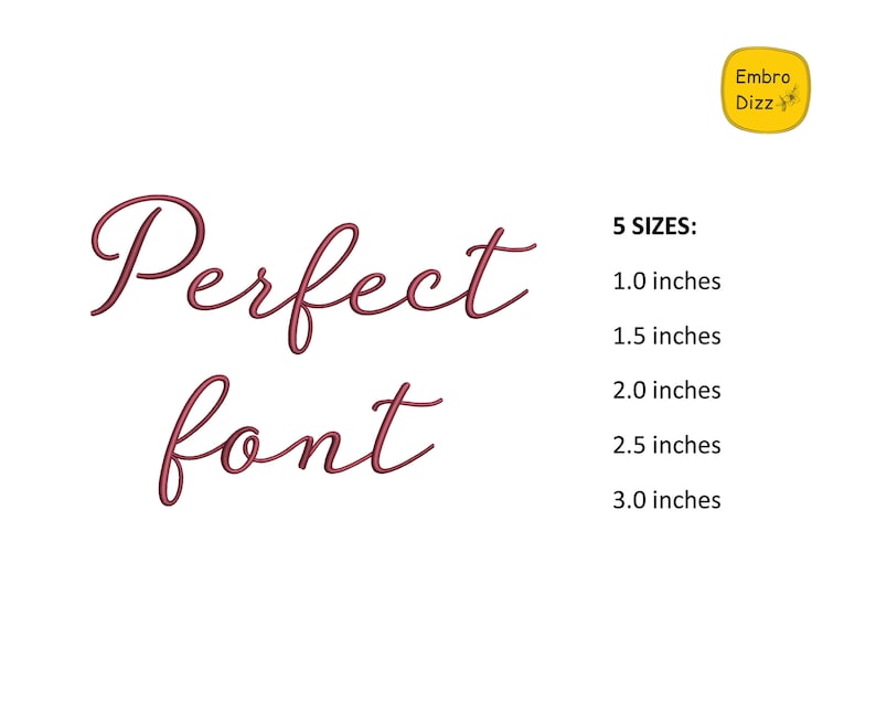 Script Embroidery Font Machine Embroidery Design Perfect - Etsy