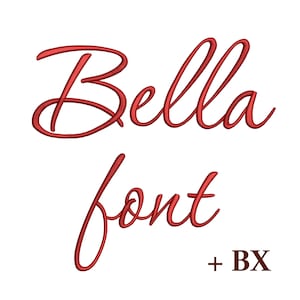 Script Embroidery Font Bella , Machine Embroidery Design , BX Cursive ...