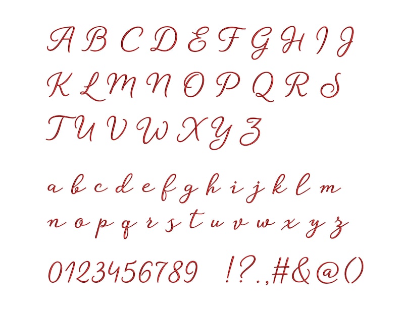 Script Embroidery Font Machine Embroidery Design Perfect | Etsy