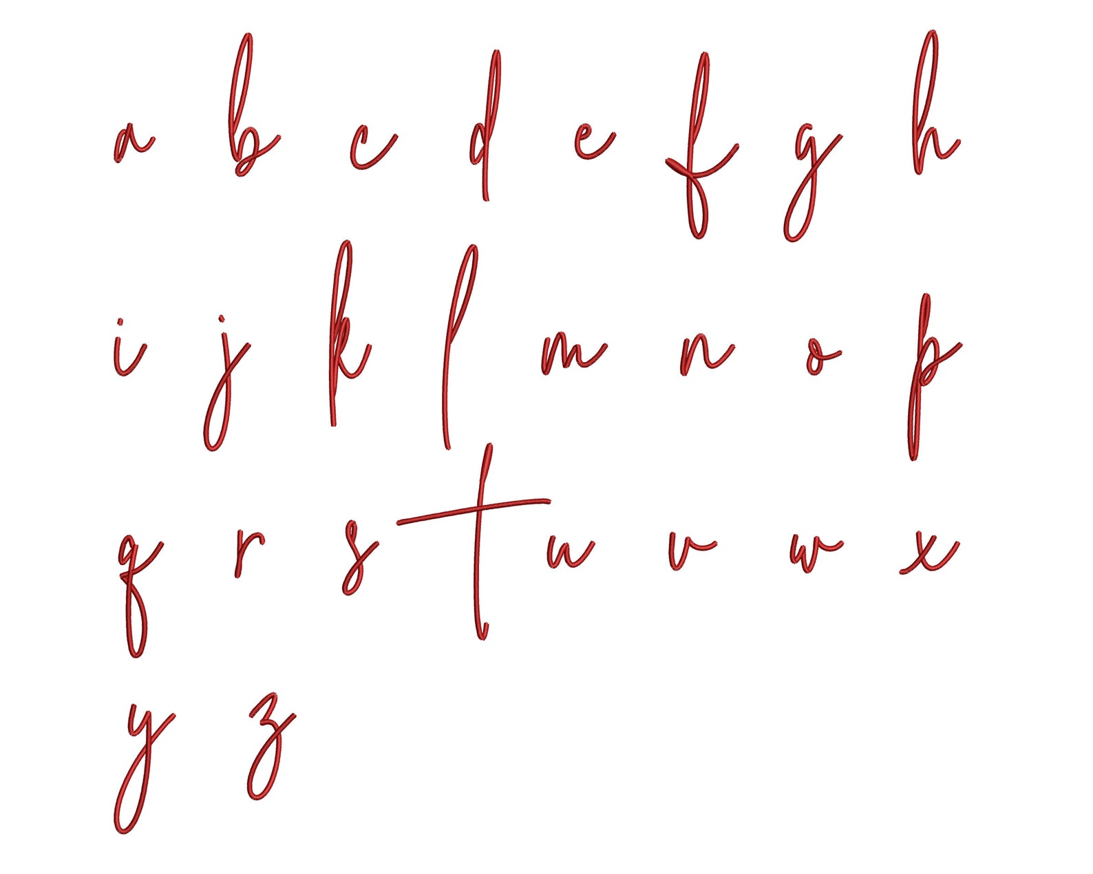 Boho Cursive Embroidery Font Celeste | BX Script Font for Names - Etsy
