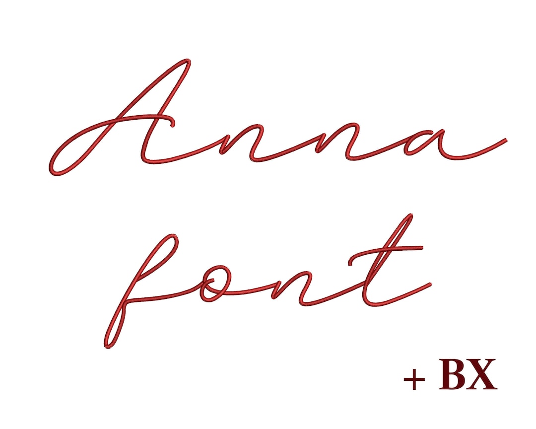 Script Embroidery Font Anna , Machine Embroidery Designs , Cursive BX ...