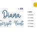 Script Embroidery Font , Machine Embroidery Design Diana , BX Font 5 ...