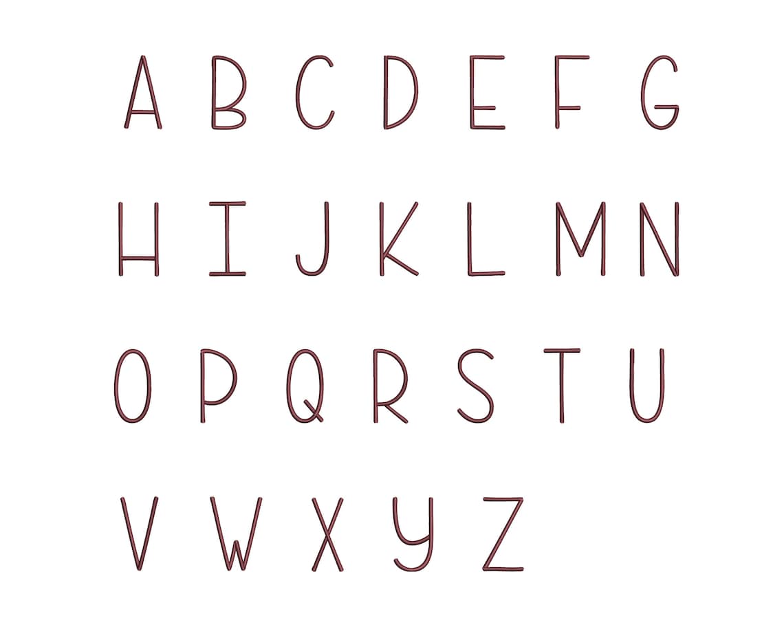 Farmhouse Mini Embroidery Font Rustic Machine Embroidery | Etsy