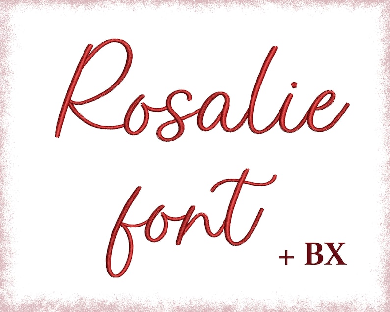 Script BX Embroidery Font Rosalie , Designs for Machine Embroidery ...