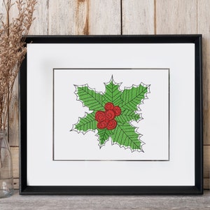 Christmas Holly Embroidery Designs - Machine Embroidery Designs for ...