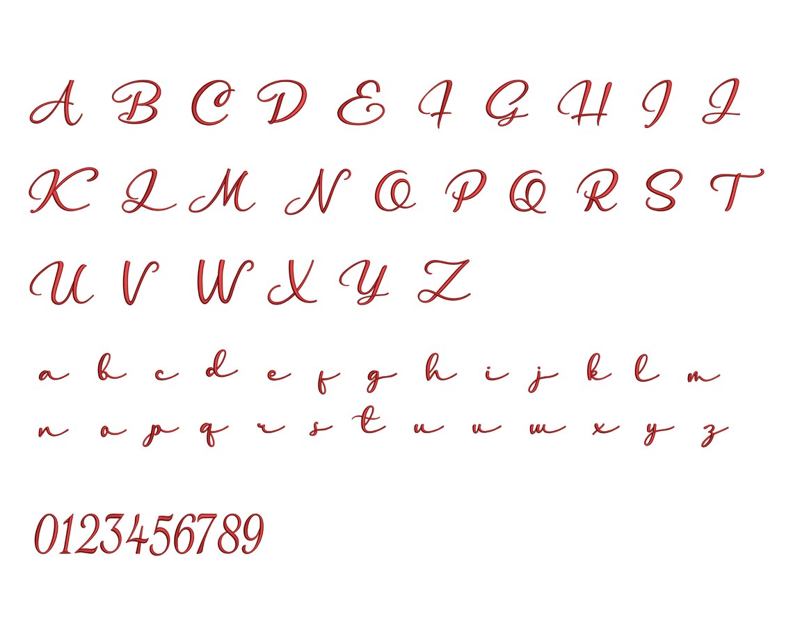 Script Embroidery Font Hanna , Embroidery Design for Machine , BX ...