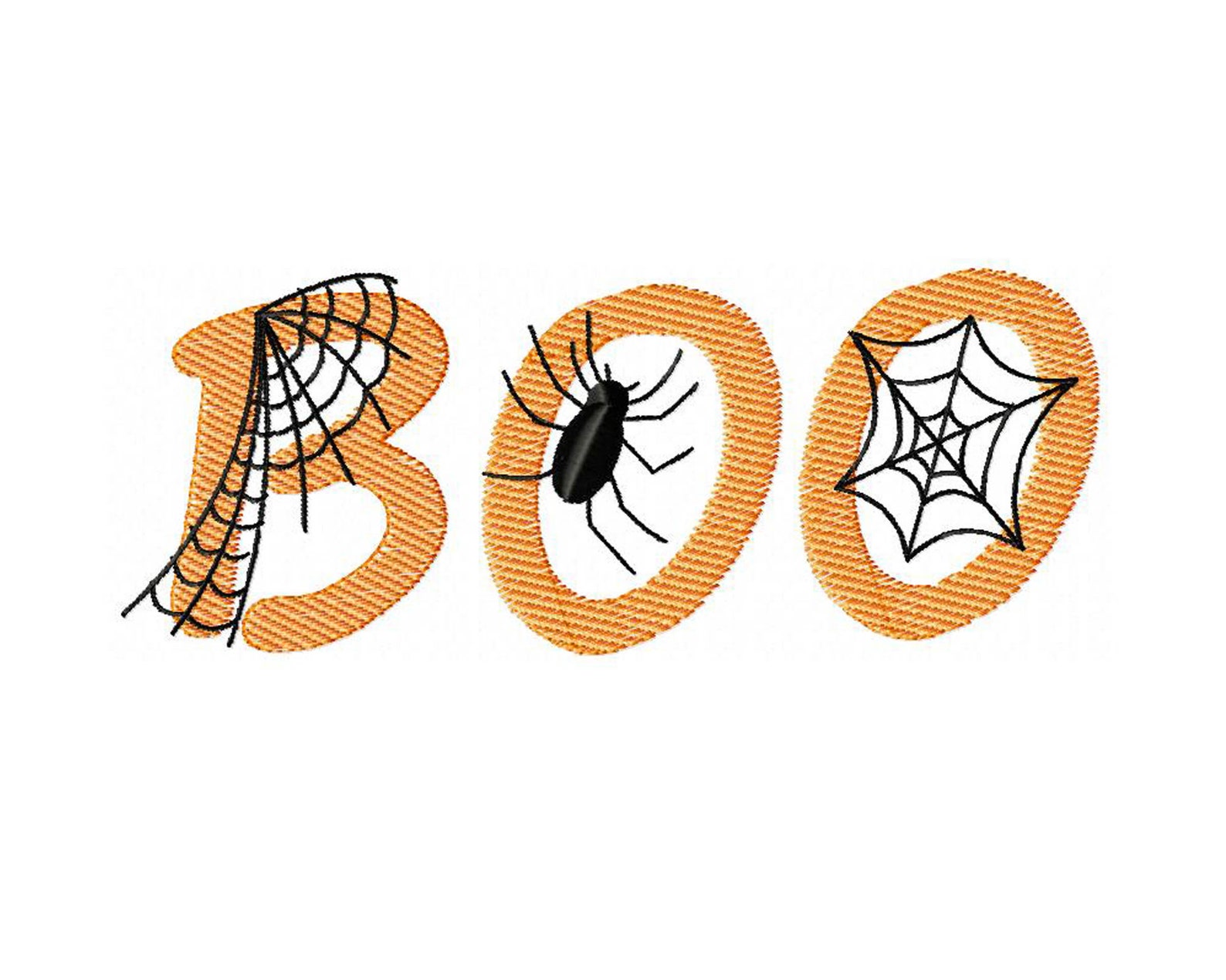 Boo Halloween Embroidery Designs Spider Web Sketch Design | Etsy