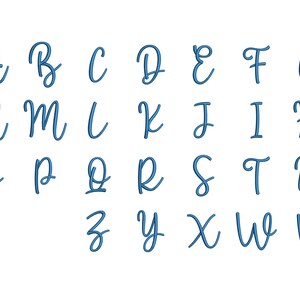 Script Embroidery Font Machine Embroidery Design Diana BX - Etsy