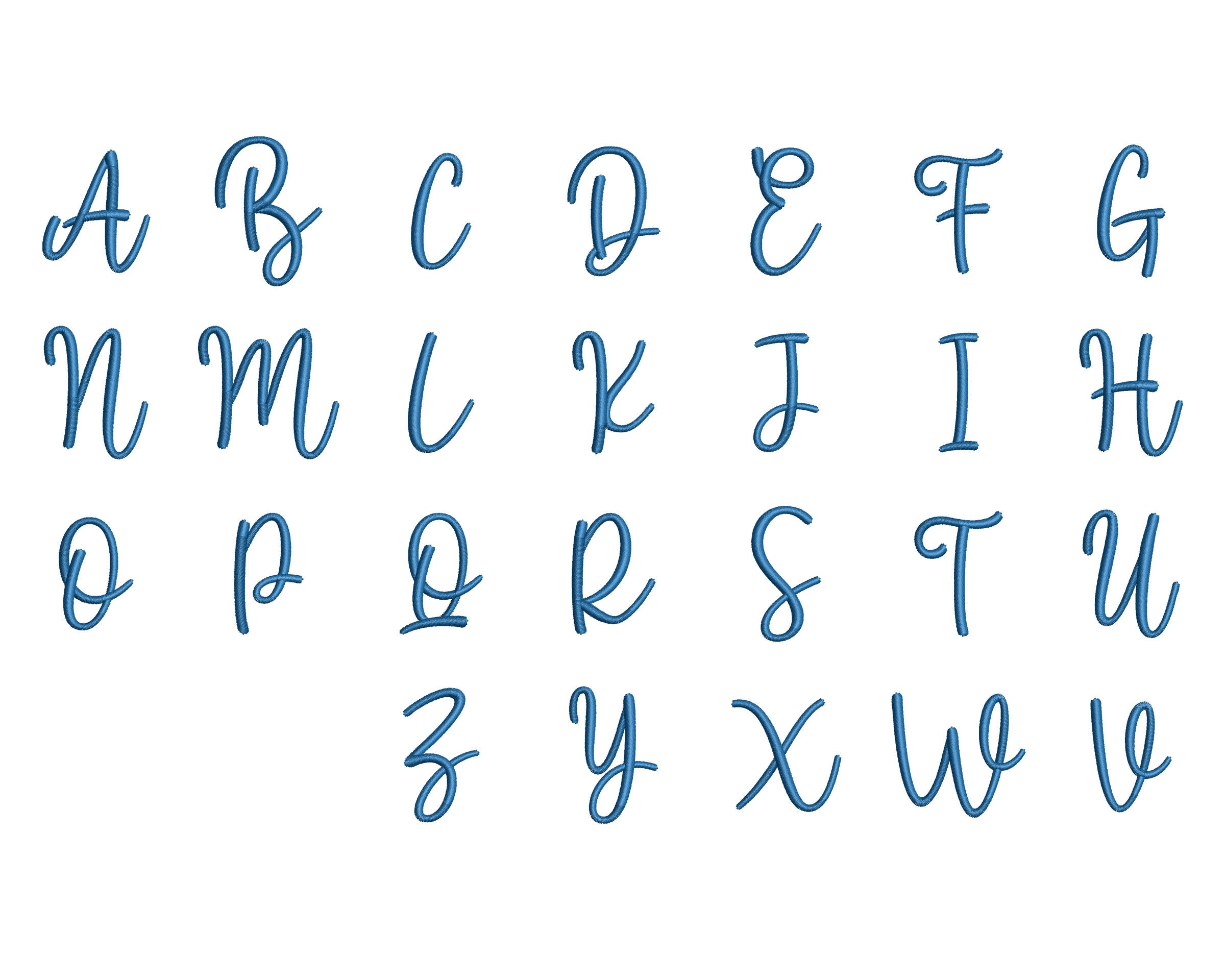 Script Embroidery Font Machine Embroidery Design Diana BX - Etsy