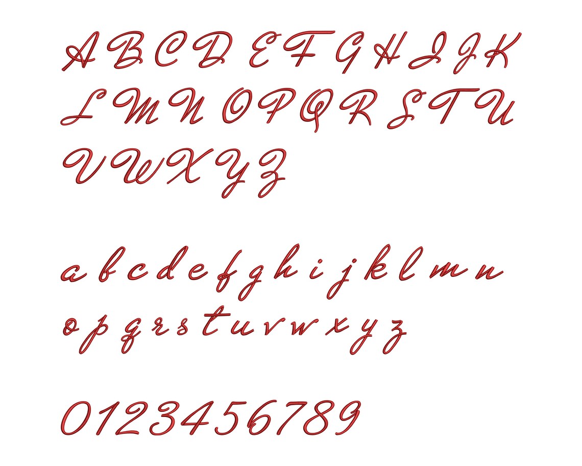 Script BX Embroidery Font A-Z Embroidery Designs for Machine - Etsy