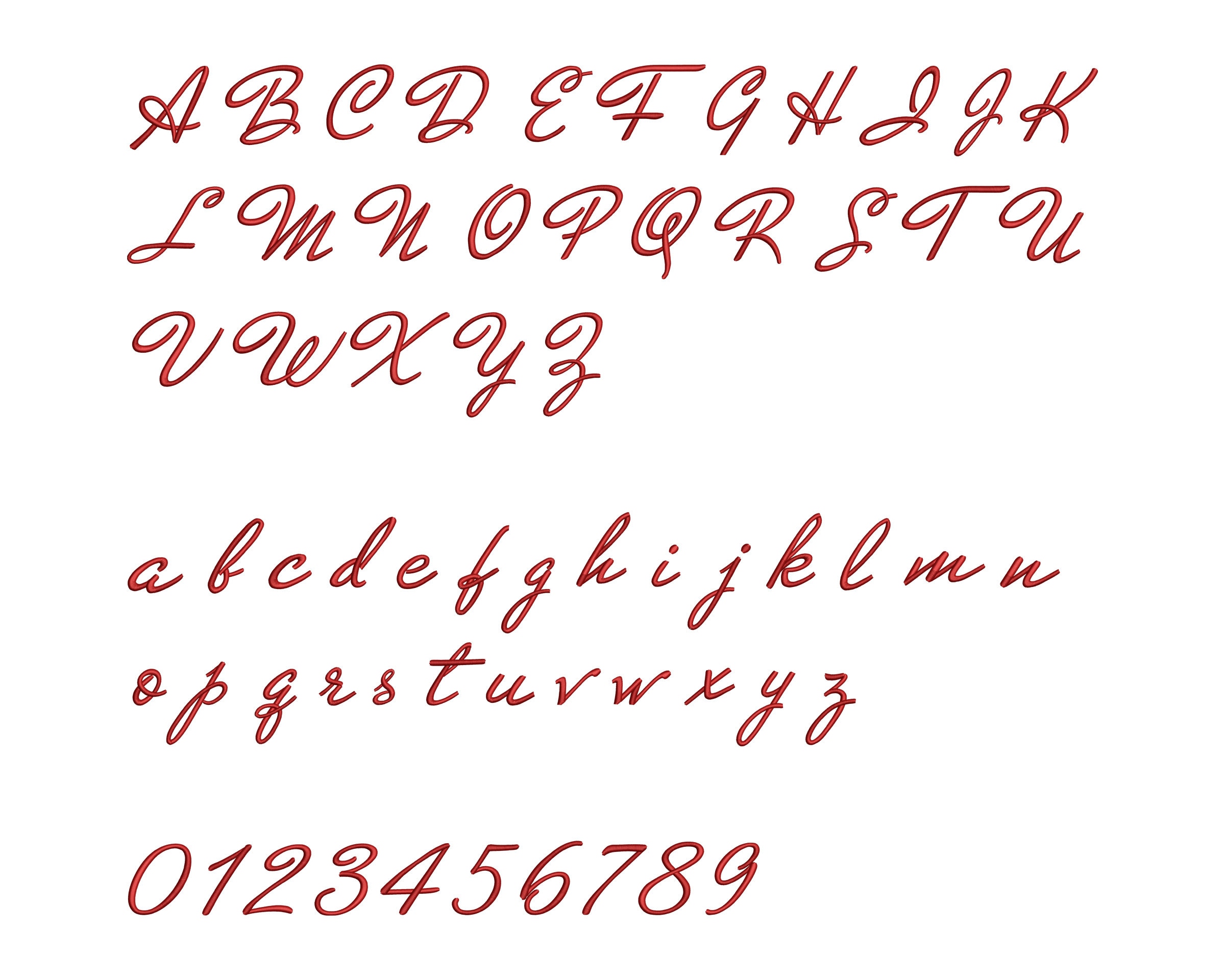 Script BX Embroidery Font A-Z Embroidery Designs for Machine - Etsy