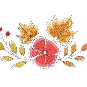 Fall Machine Embroidery Designs Autumn Leaves Embroidery Files ...