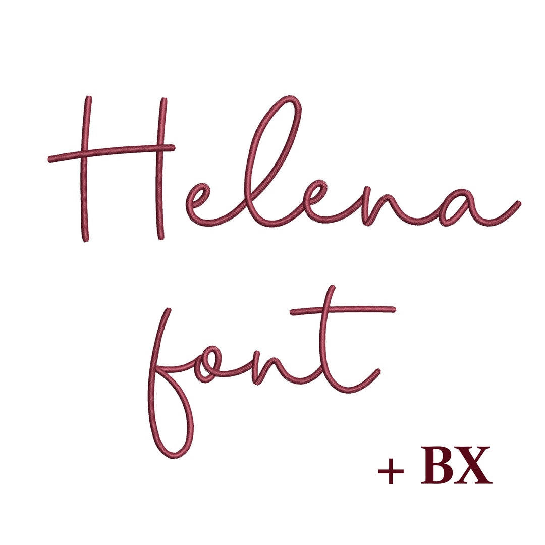 Cursive Machine Embroidery Font Helena , Embroidery Design for Machine ...