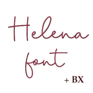 Cursive Machine Embroidery Font Helena , Embroidery Design for Machine ...