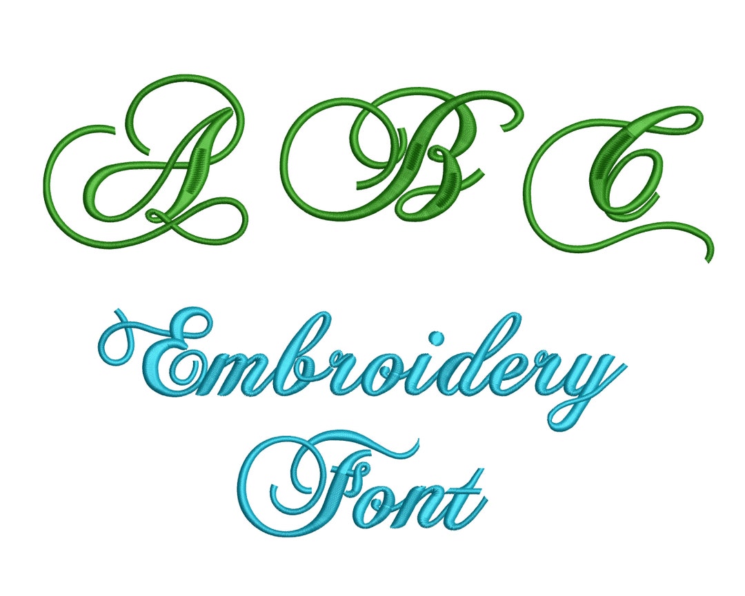 Embroidery Fonts , Monogram Font , Machine Embroidery Design Instant ...