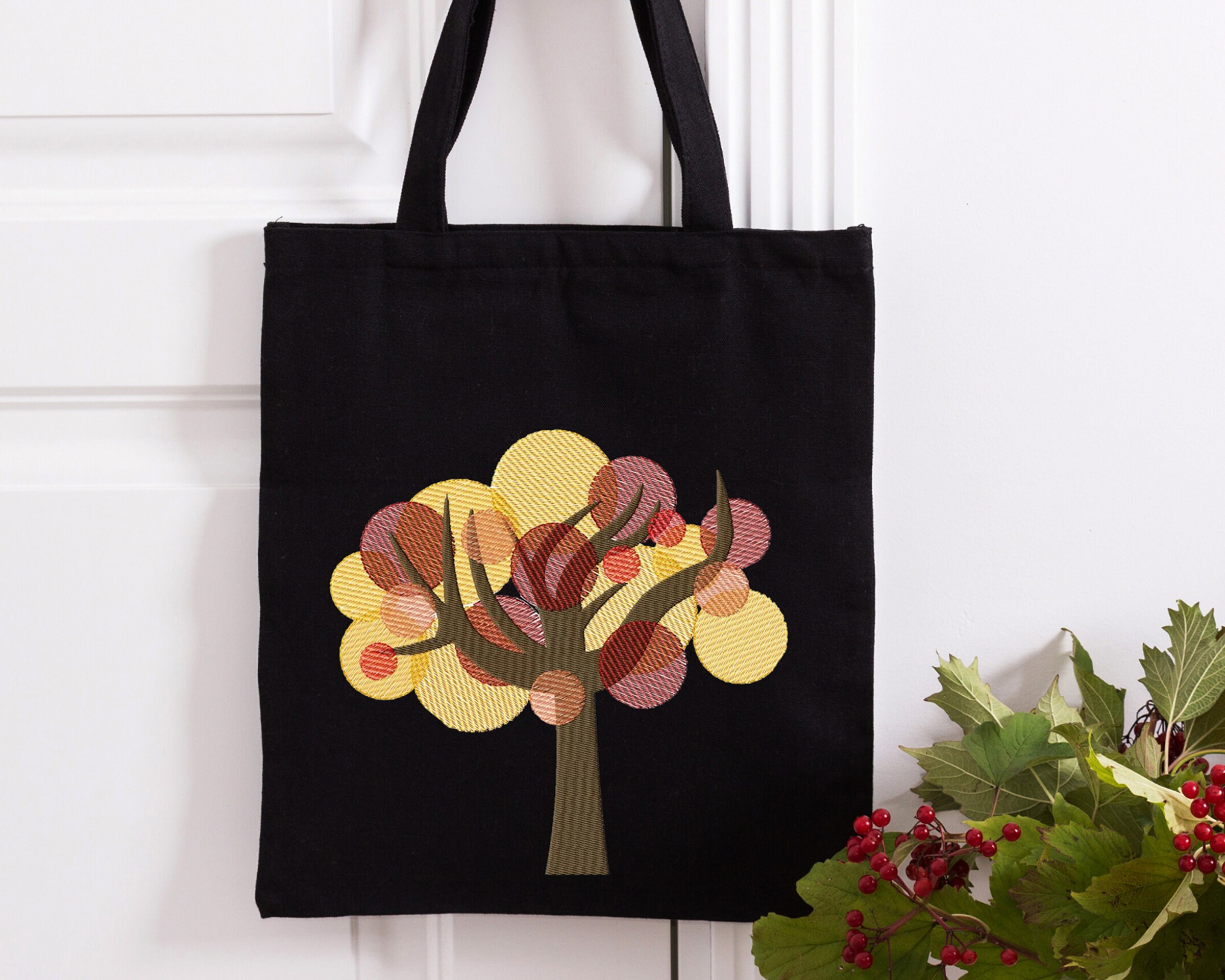 Fall Embroidery Designs Fall Leaves Tree for Thanksgiving | Etsy