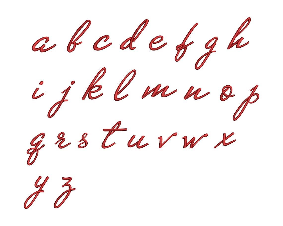Script BX Embroidery Font A-Z Embroidery Designs for Machine - Etsy