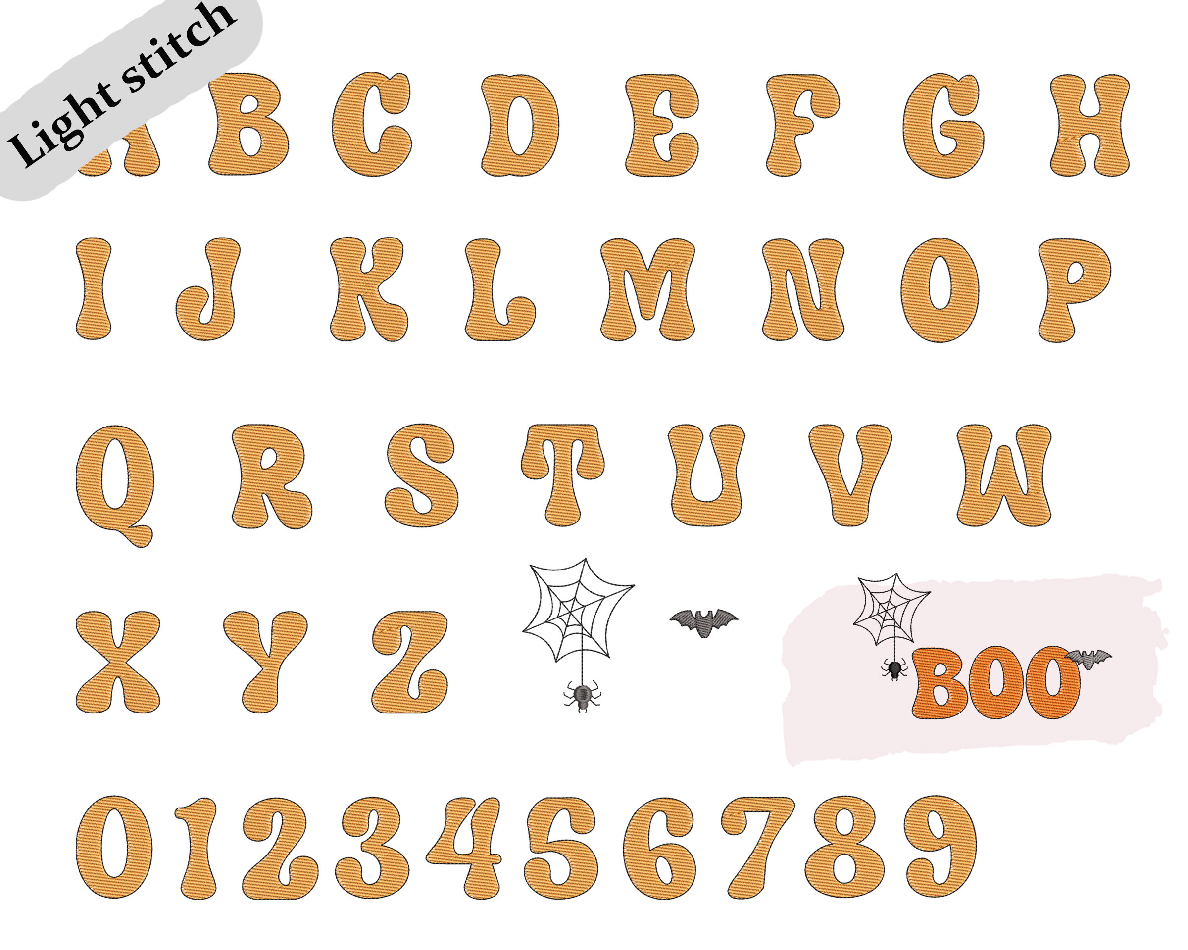 7 Halloween Script Embroidery Font Bundle , Machine Embroidery Designs ...