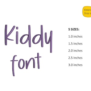 Kids Cute Script Embroidery Font Kiddy , Machine Embroidery Design , BX ...