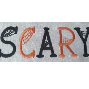 Halloween Spider Embroidery Font Scary , Embroidery Design for Machine ...