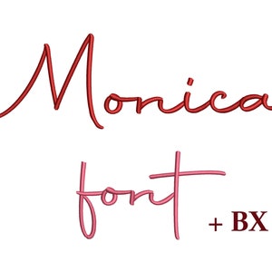 Script Machine Embroidery Font Monica , Embroidery Design , BX Cursive ...