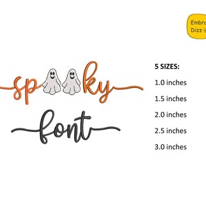 Halloween Script Machine Embroidery Font With Tails Spooky, Machine ...