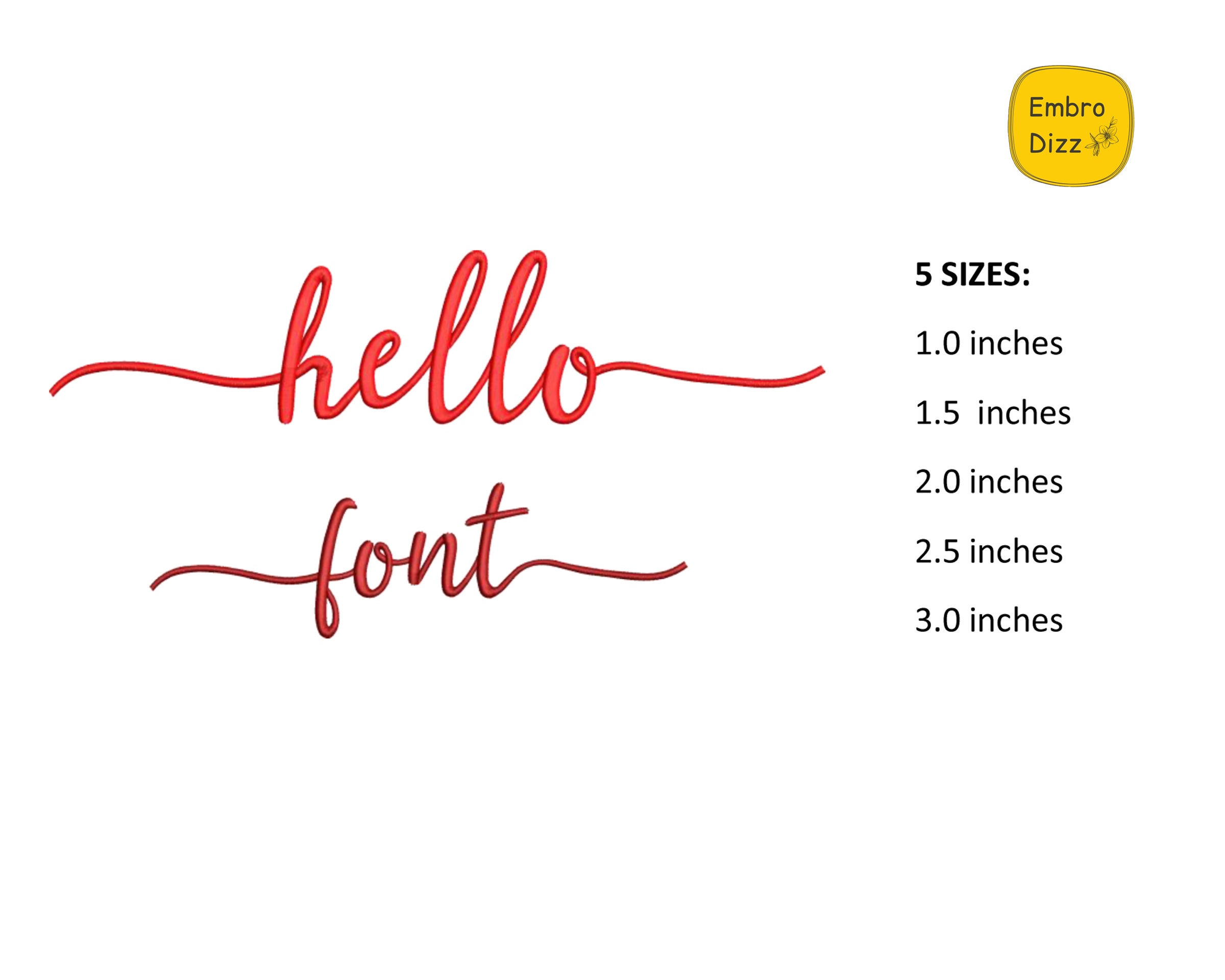 Sewing & Needlecraft Hello Embroidery fonts Machine embroidery designs ...