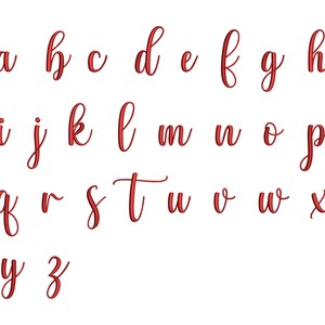 Script Machine Embroidery Font , Machine Embroidery Design , Cursive BX ...