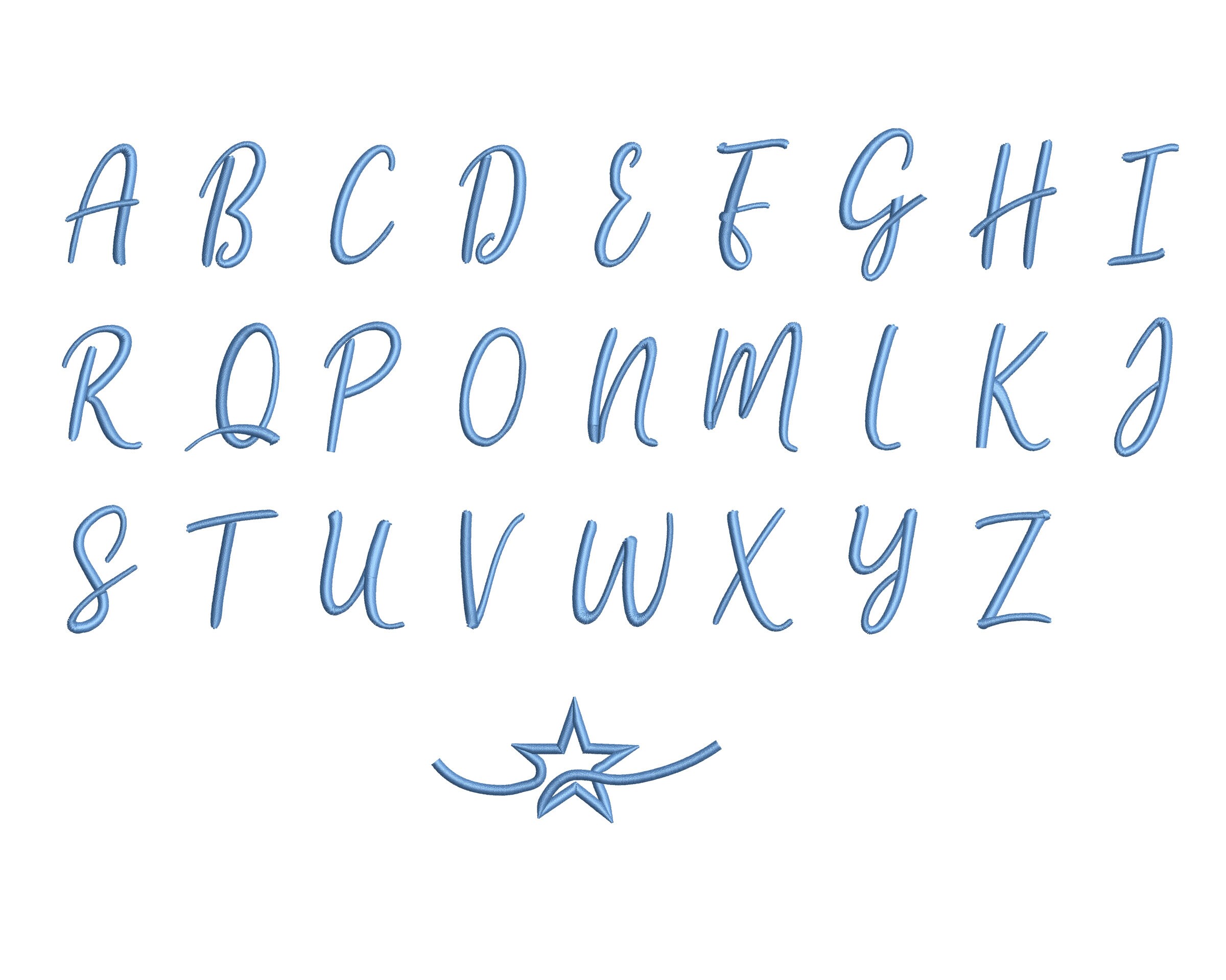 Script Embroidery Font Christmas Machine Embroidery Design - Etsy