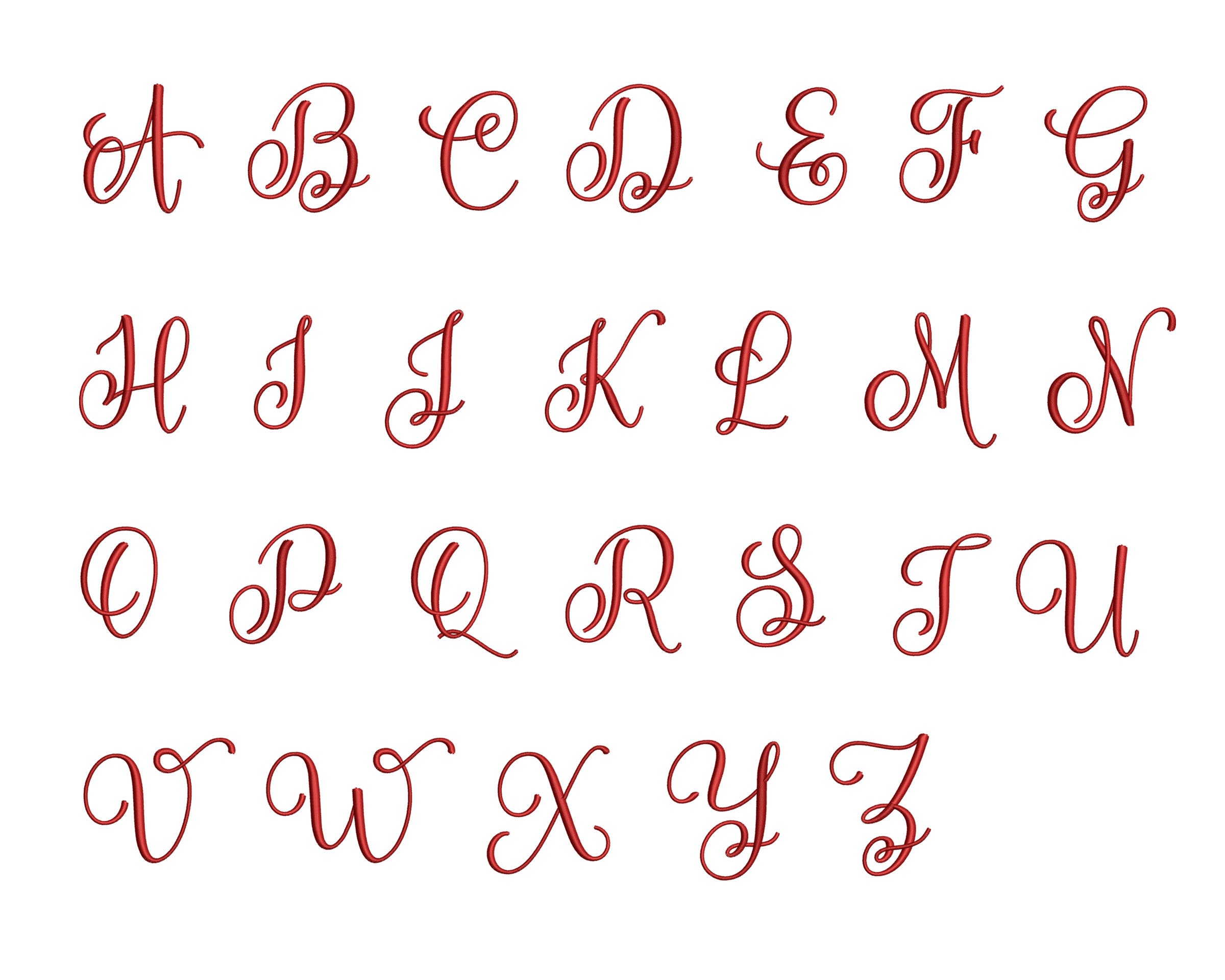 Script Christmas Machine Embroidery Font Welcome Wedding - Etsy