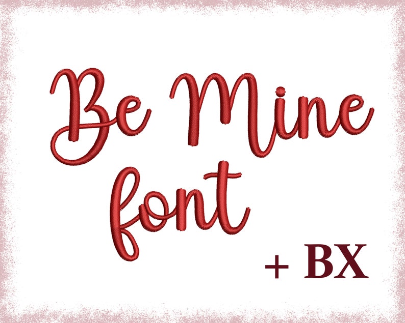 BX Script Wedding Embroidery Font , Monogram Machine Embroidery Font ...