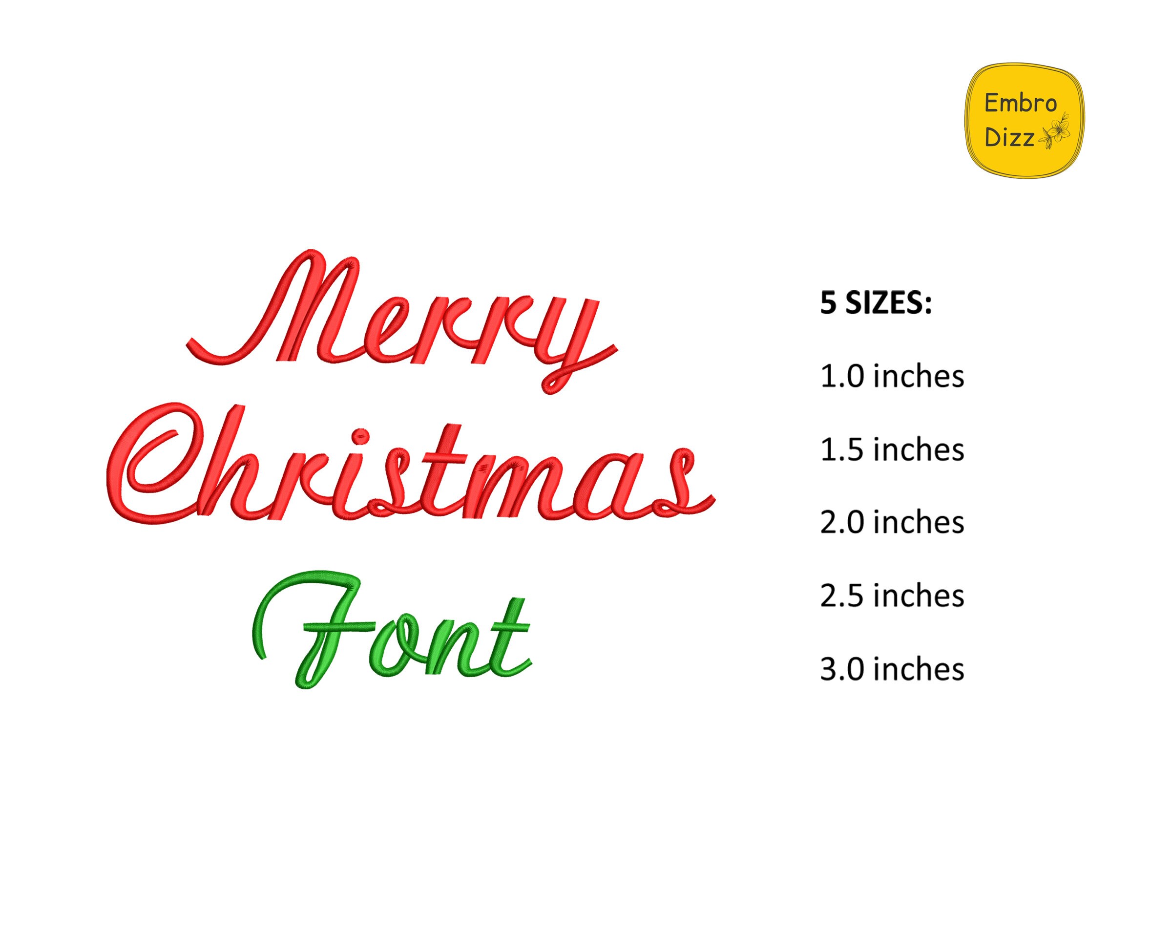 Christmas Embroidery Font Machine Embroidery Designs BX | Etsy