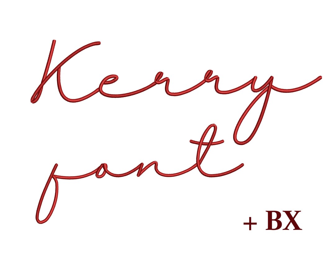 Cursive Embroidery Font Kerry , Machine Embroidery Design , Script ...