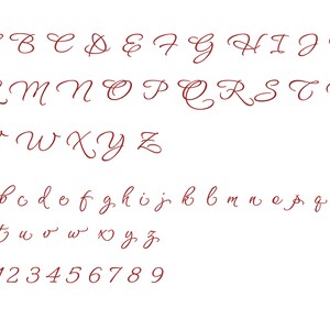 BX Script Embroidery Font , Machine Embroidery Design , Cursive ...