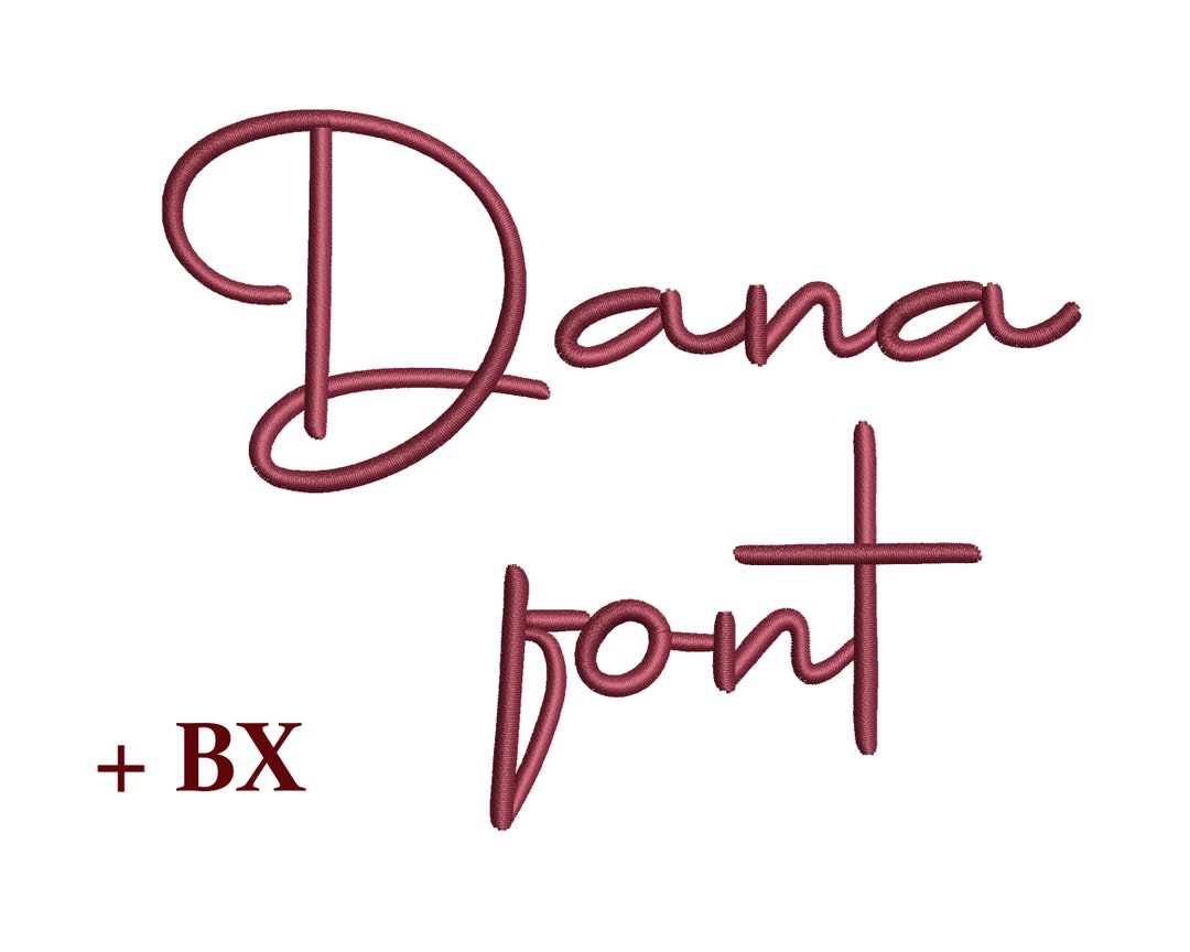 Cursive Machine Embroidery Font Dana , Embroidery Design , BX Script ...