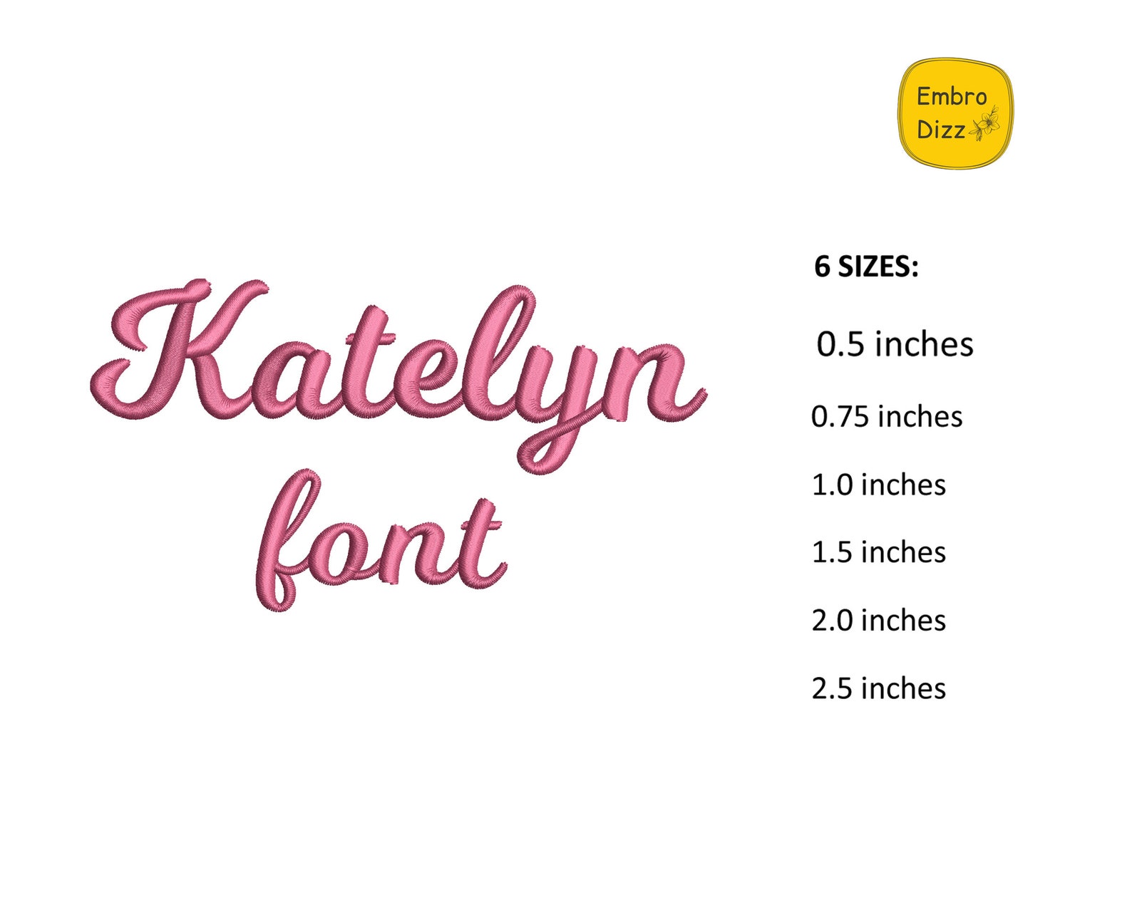 Script Embroidery Font , Machine Embroidery Design Katelyn, Cursive ...