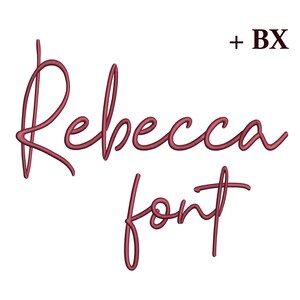 Script Embroidery Font Embroidery Design Rebecca BX Font 5 - Etsy