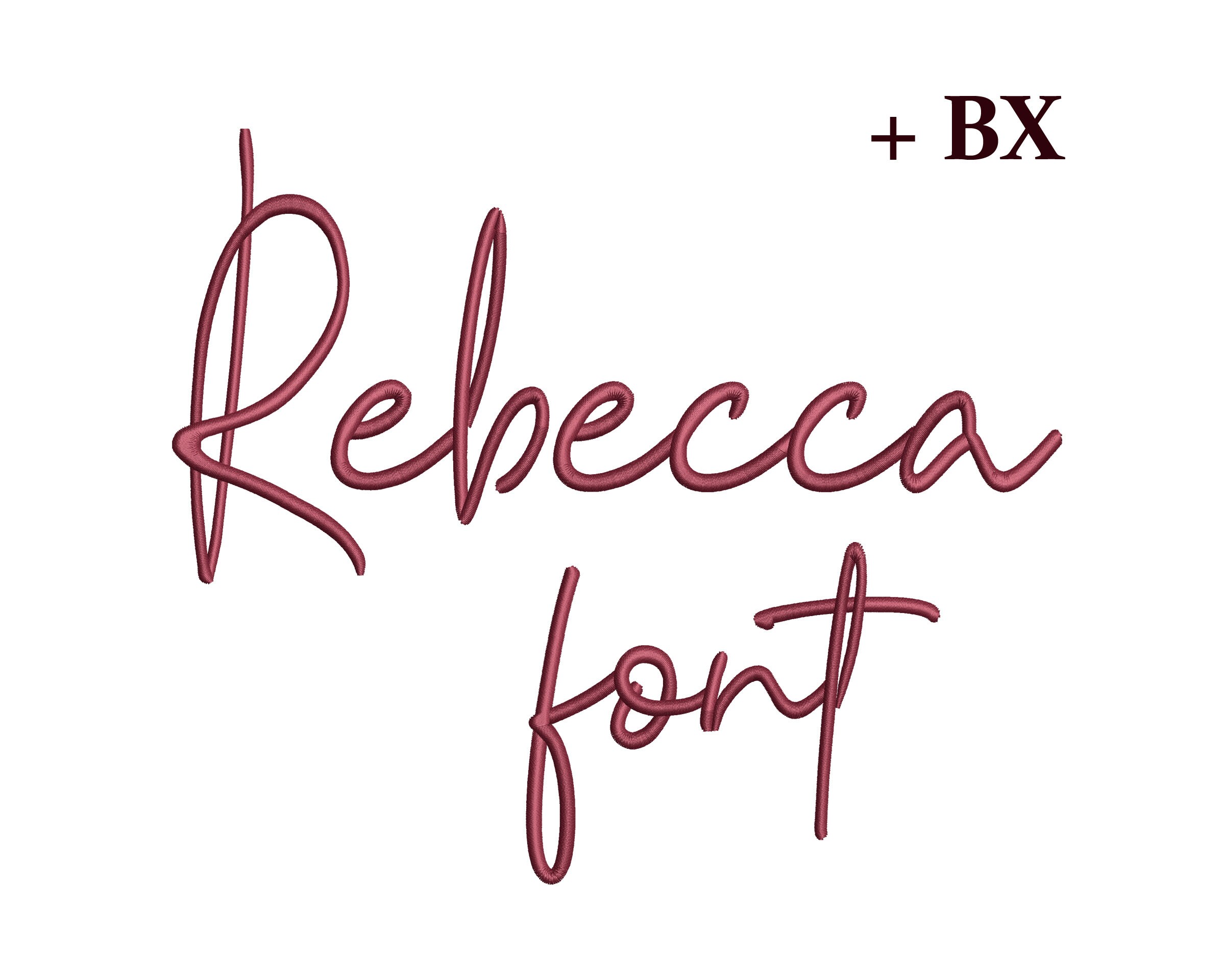 Script Stickschrift Stickdatei Rebecca BX Schrift 5 Größen | Etsy