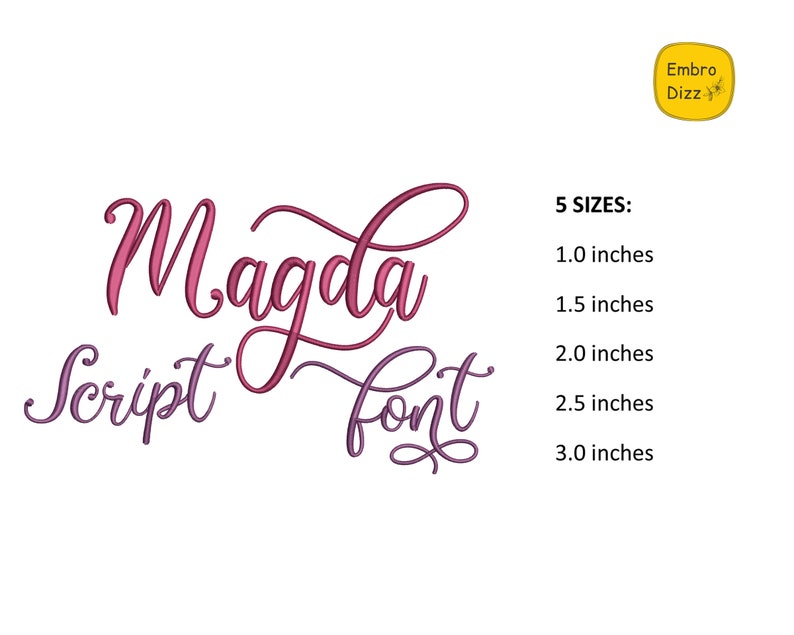 Embroidery Font Machine Embroidery Design Magda BX | Etsy