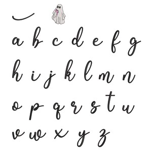 Halloween Ghosty Script Embroidery Font , Machine Embroidery Designs ...
