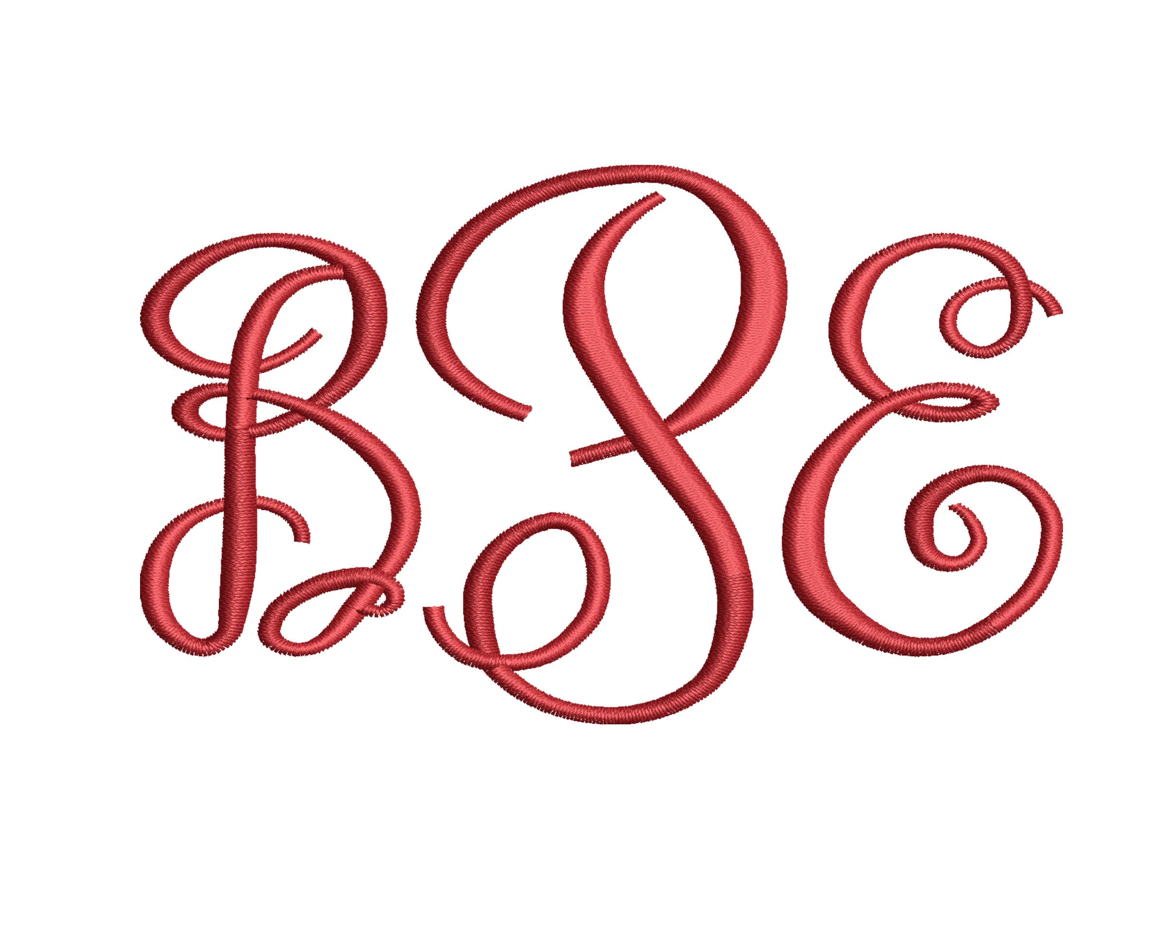 Monogram Embroidery Font , Machine Embroidery Designs 3 Sizes - Etsy