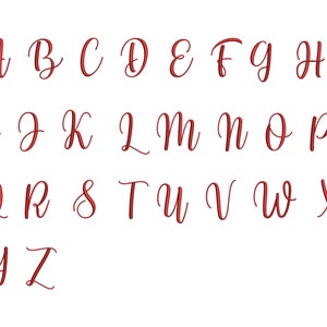 Script Machine Embroidery Font , Machine Embroidery Design , Cursive BX ...