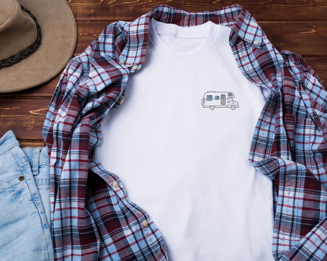 Mini Camper Trailer Embroidery Design Camper Machine - Etsy